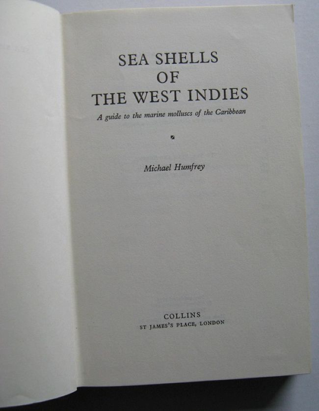 Sea Shells of the West India, Michael Humfrey :: SHELLS, MUŠLE, LASTURY